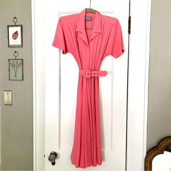 Vintage | Dresses | Vintage 8s Carol Anderson Safari Shirt Dress Xs ...